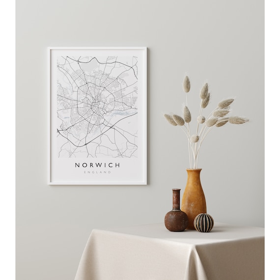 NORWICH City Map Print Mapas City Map Prints Norwich Art - Etsy México