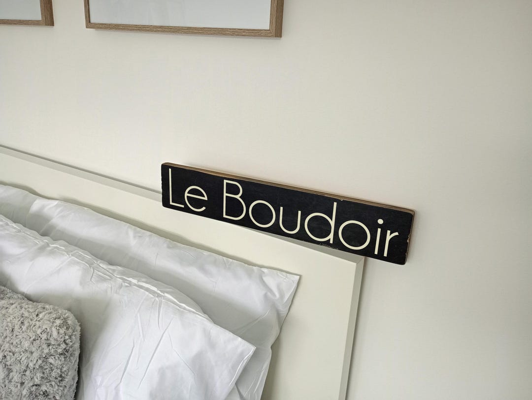 Le Boudoir Wooden Bedroom Sign Handmade Bedroom Sign Gift Vintage ...