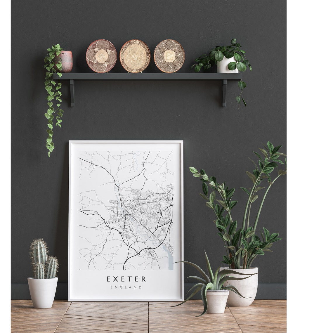 EXETER Poster City Art Exeter Map Print City Map Print - Etsy UK