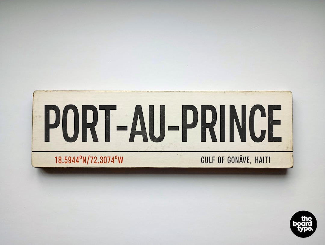 Port-au-prince Haiti Wooden Sign: Haitian Art Travel Gift - Etsy