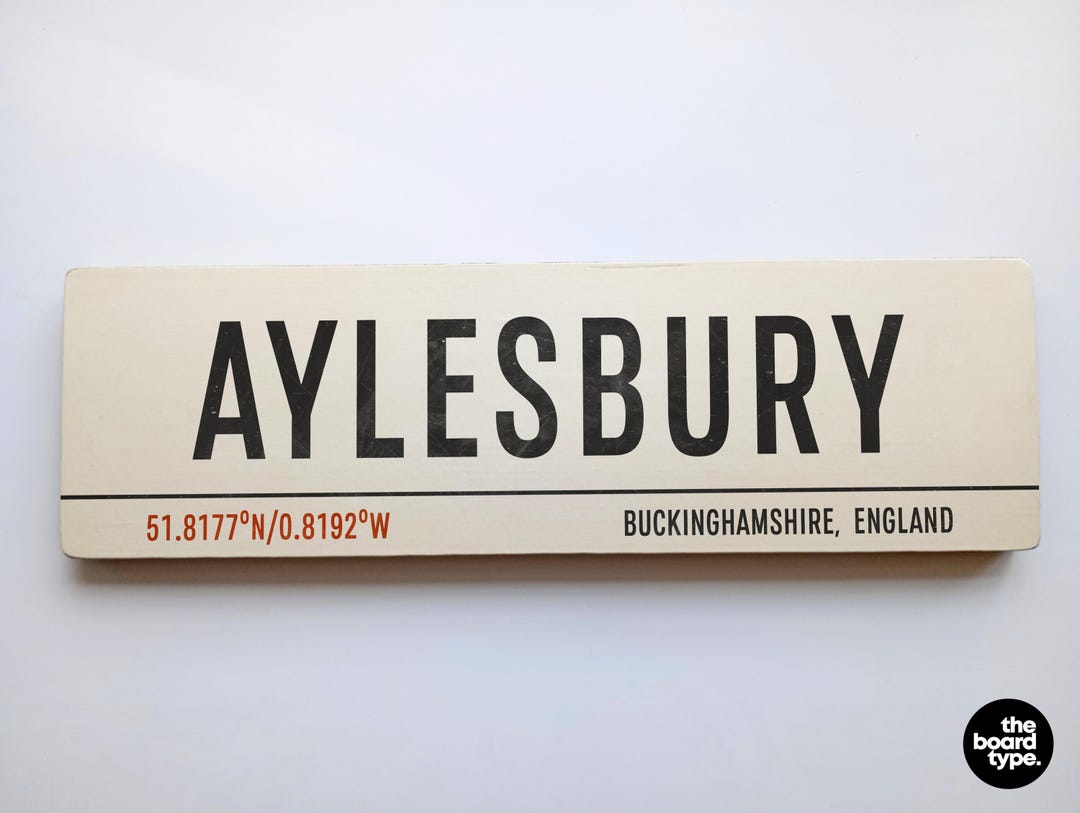 Handmade Aylesbury Wooden Travel Sign: Vintage Buckinghamshire Art - Etsy