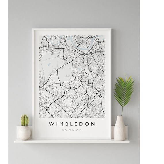 WIMBLEDON London Map Print Wimbledon Map All England | Etsy UK