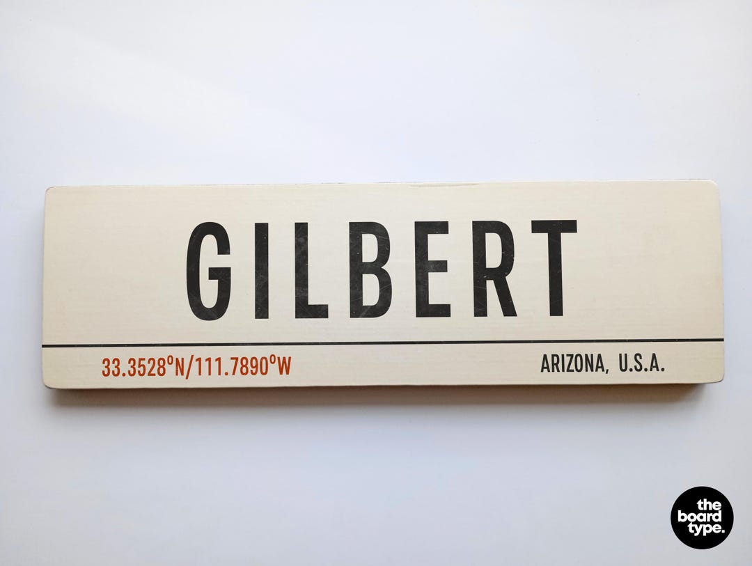 Handmade Gilbert Arizona Sign: Vintage Wooden Travel Decor - Etsy