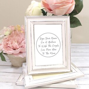 Wedding Balloon Guest Book Sign in Table Instructions Print - "sign ...