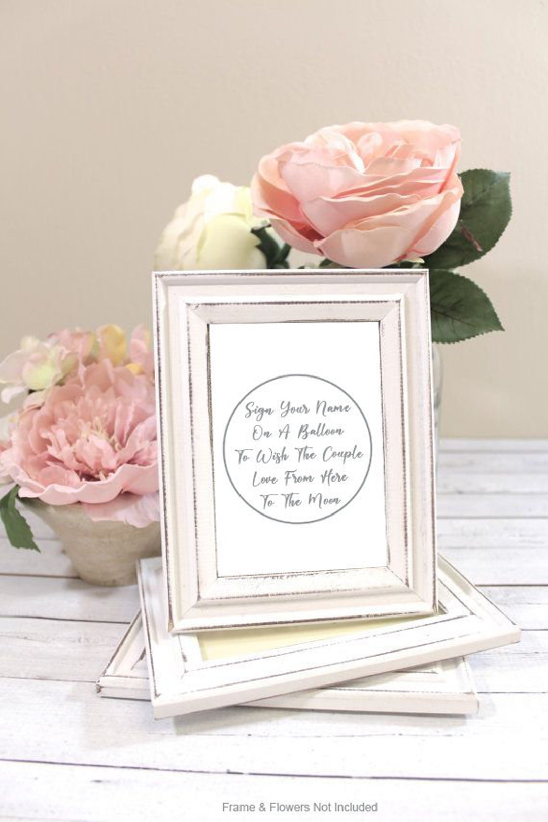 Wedding Balloon Guest Book Sign in Table Instructions Print - "sign ...