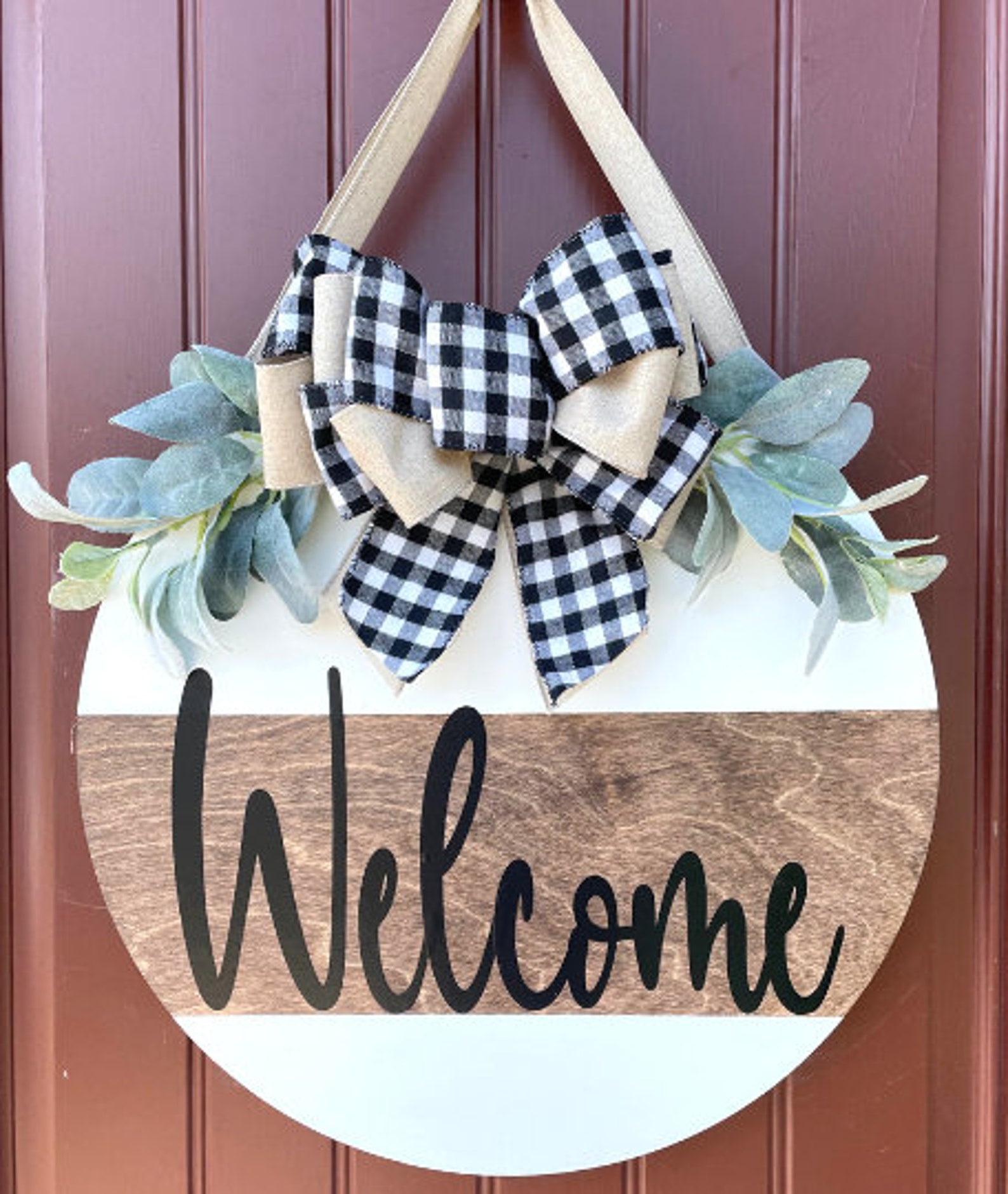 Front Door Sign Welcome Sign for Front Door 18 Round - Etsy