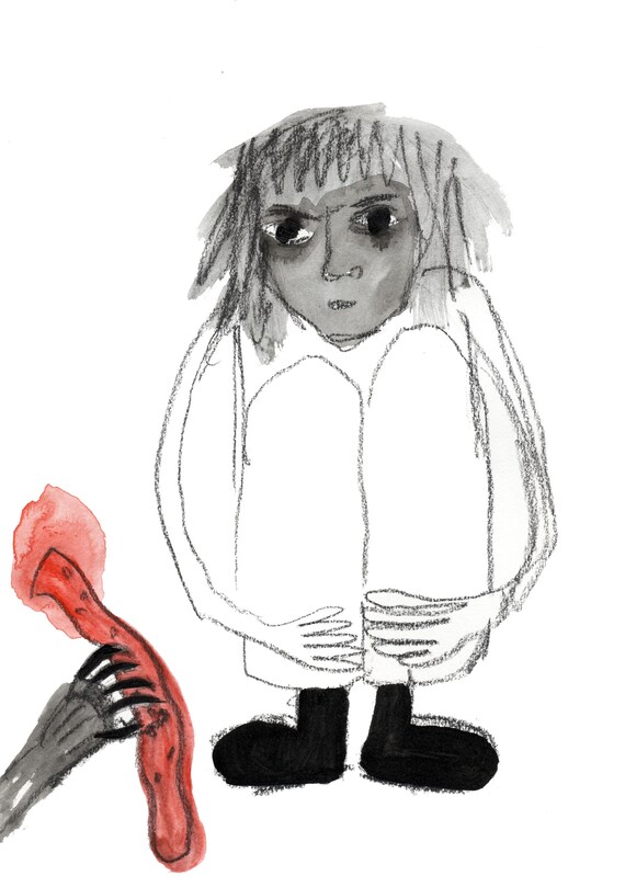 Original Mel Sheppard Cat's got your tongue Painting No.6 A4 Size on ...