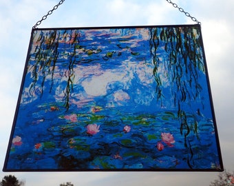 Claude Monet Water Lilies Nymphéas Stained Glass and - Etsy