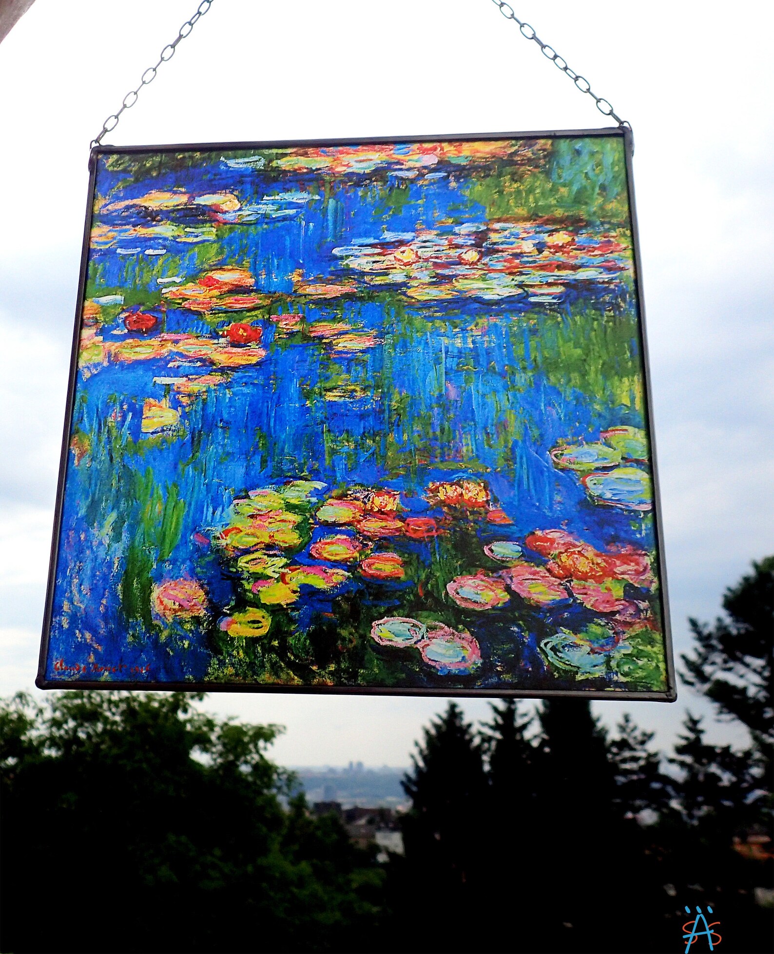 Claude Monet Water Lilies Stained Glass and Printing on - Etsy