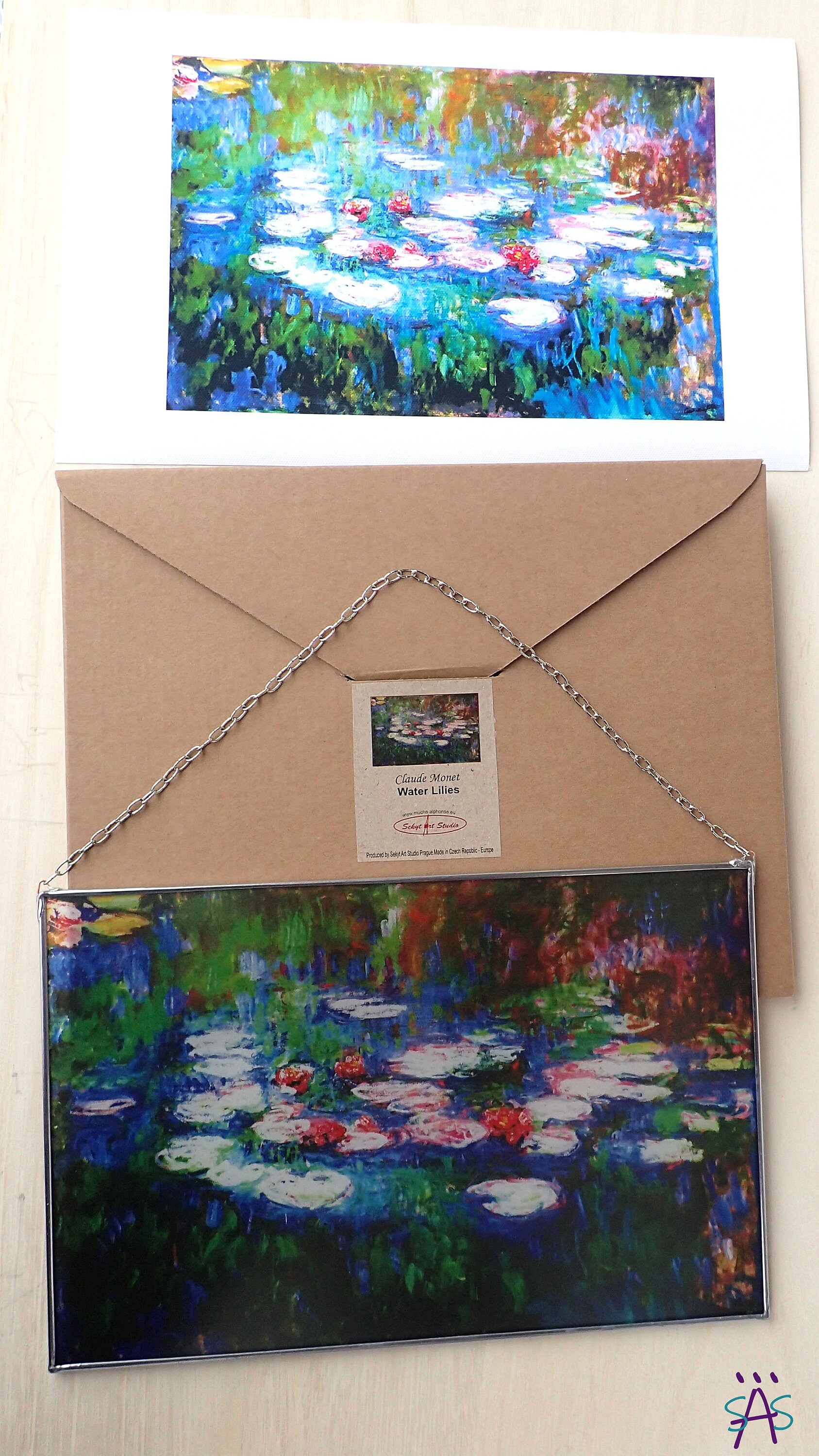 Claude Monet Water Lilies Stained Glass and Printing on | Etsy