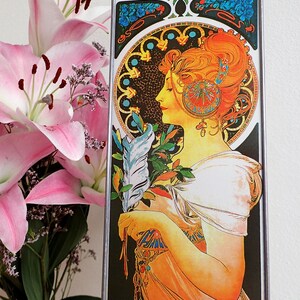 2x Alphonse Mucha Primrose and Feather Stained Glass and - Etsy Canada