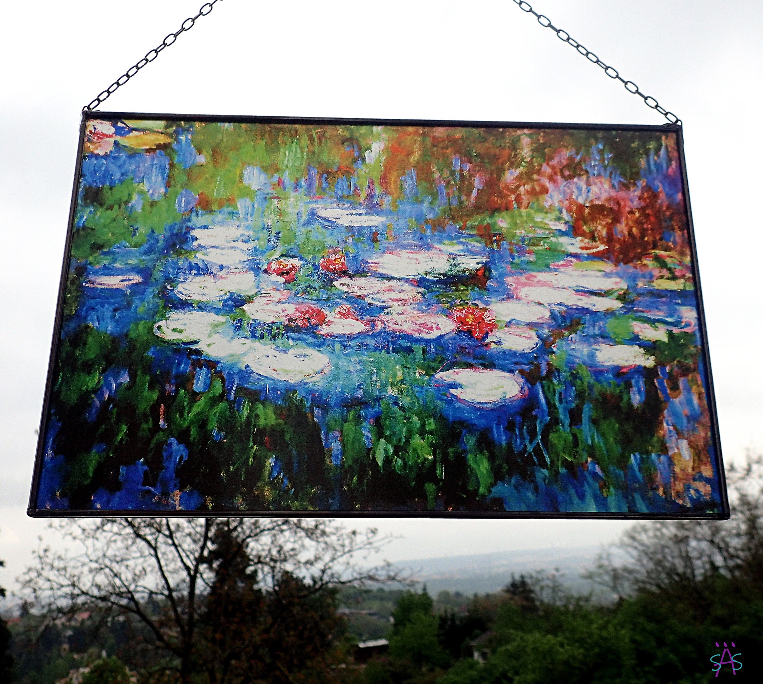 Claude Monet Water Lilies Stained Glass and Printing on | Etsy