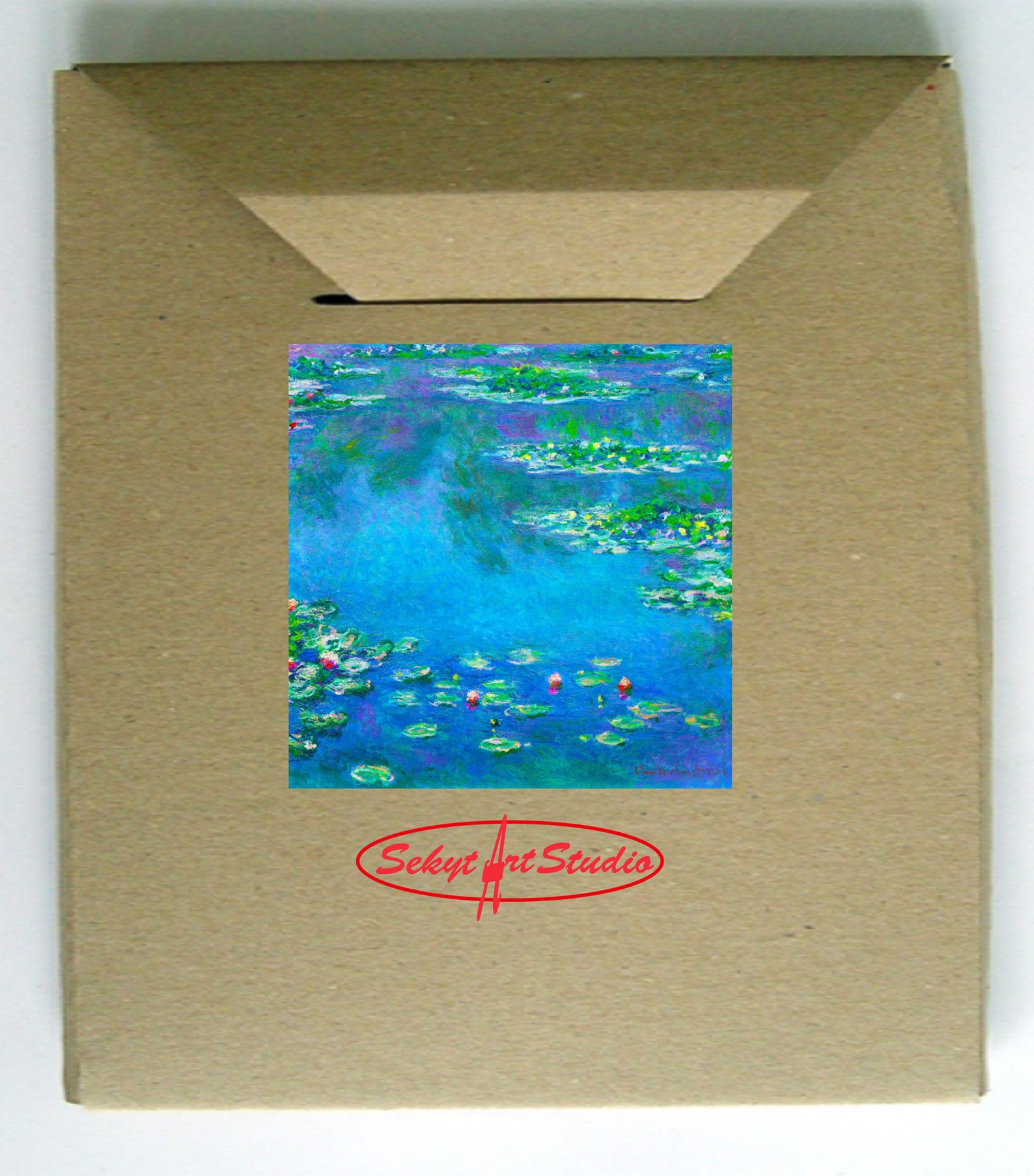 Claude Monet water Lilies Stained Glass and Printing on - Etsy