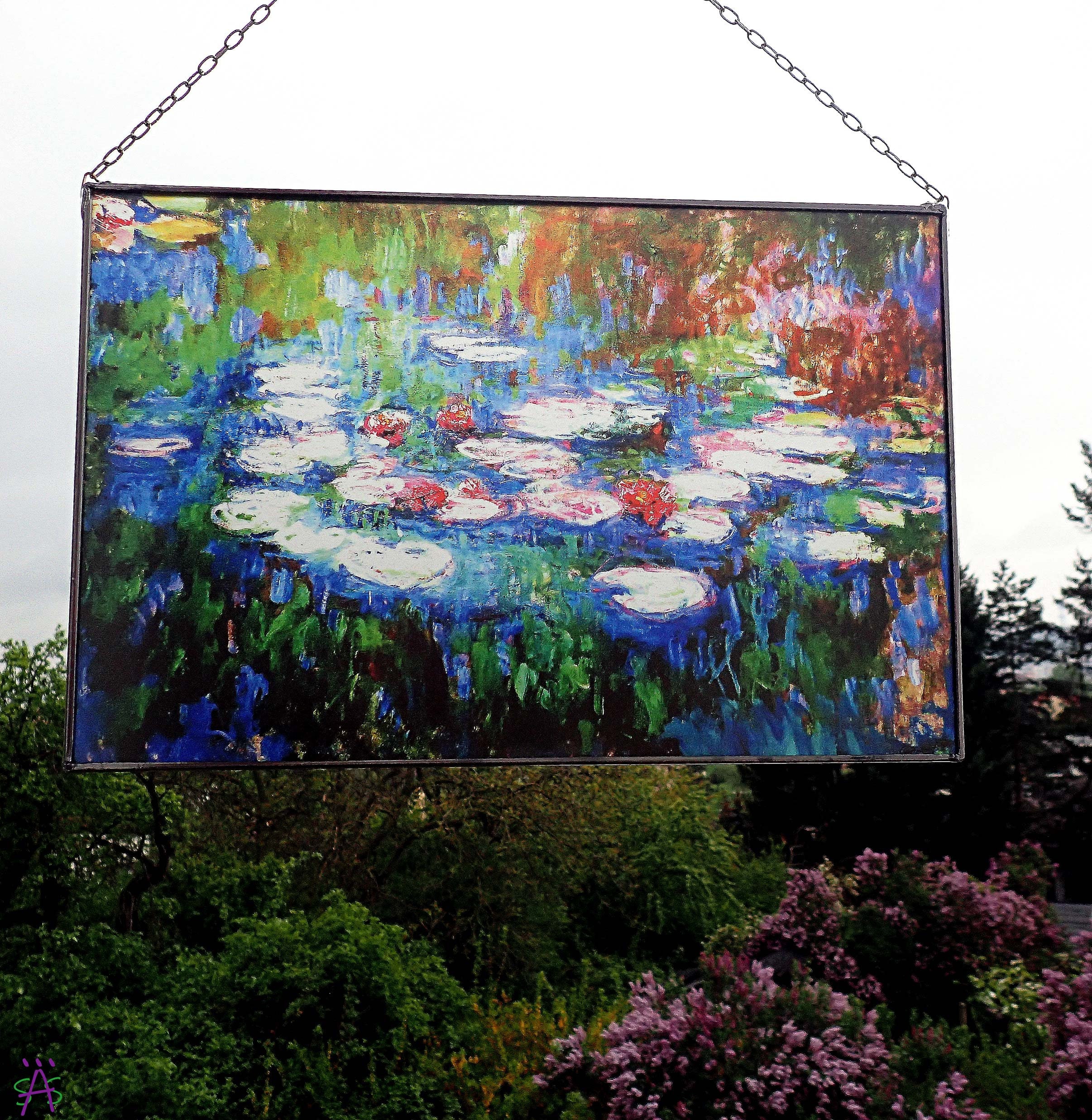 Claude Monet Water Lilies Stained Glass and Printing on | Etsy