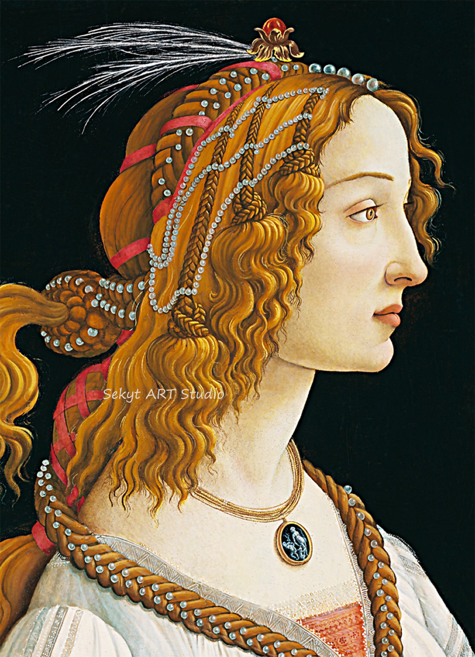 Sandro Botticelli portrait of Simonetta Vespucci as - Etsy