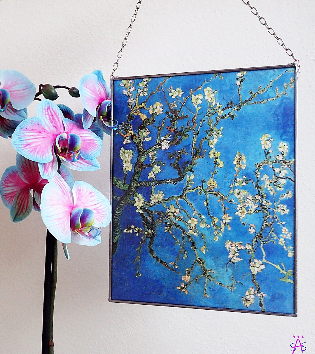 Vincent Van Gogh - Almond Blossom (1890),1x Stained Glass and 1x ...