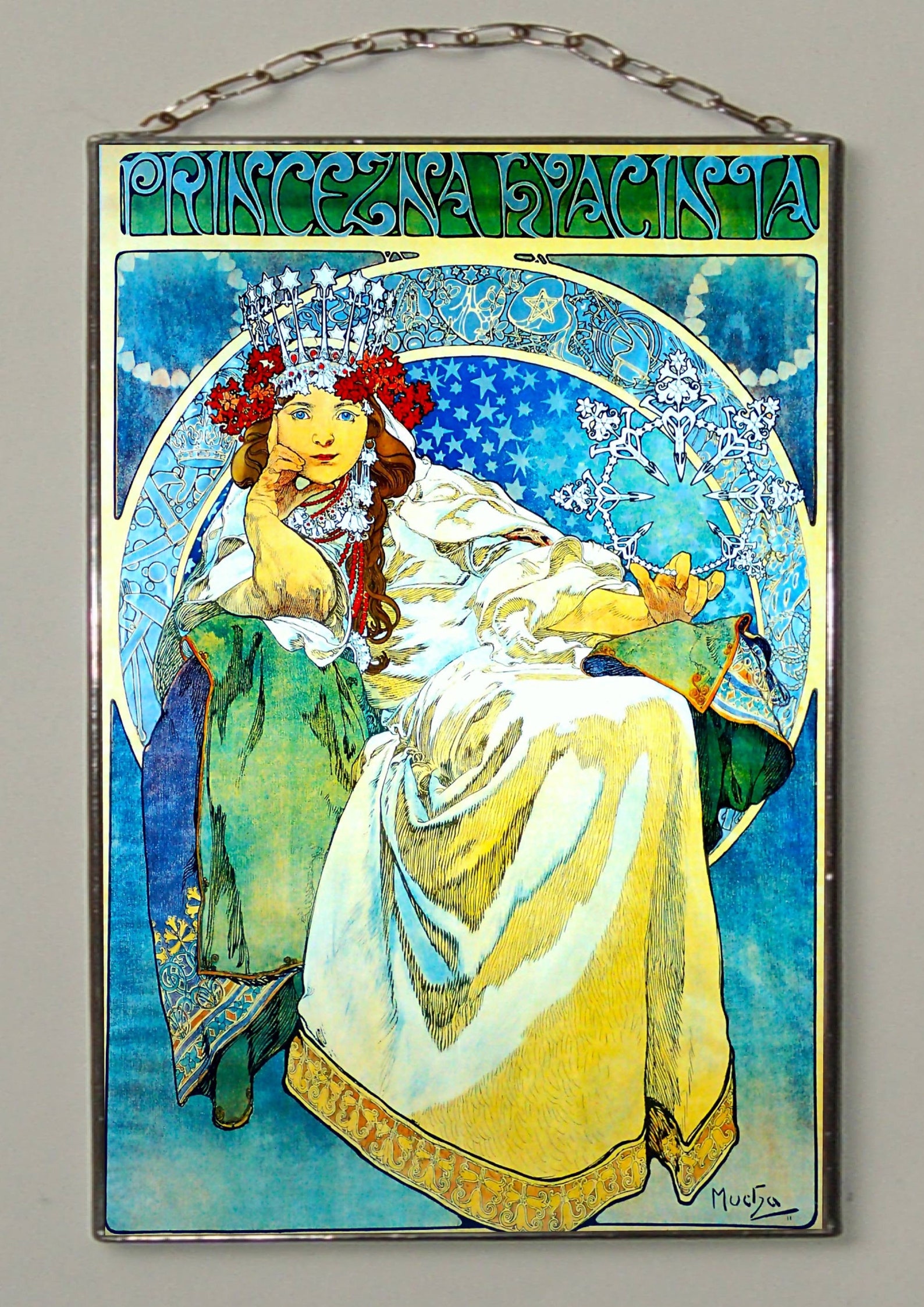 Alphonse Mucha Princess Hyacinthstained Glass and Printing - Etsy