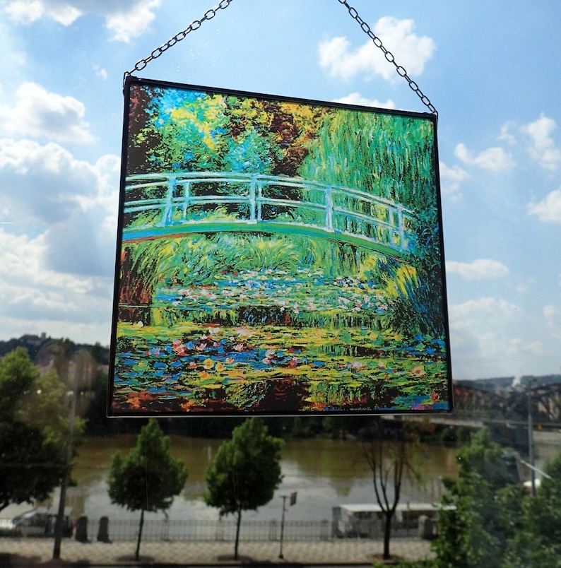 Claude Monet - Water Lilies and Japanese Bridge,stained Glass and Print ...