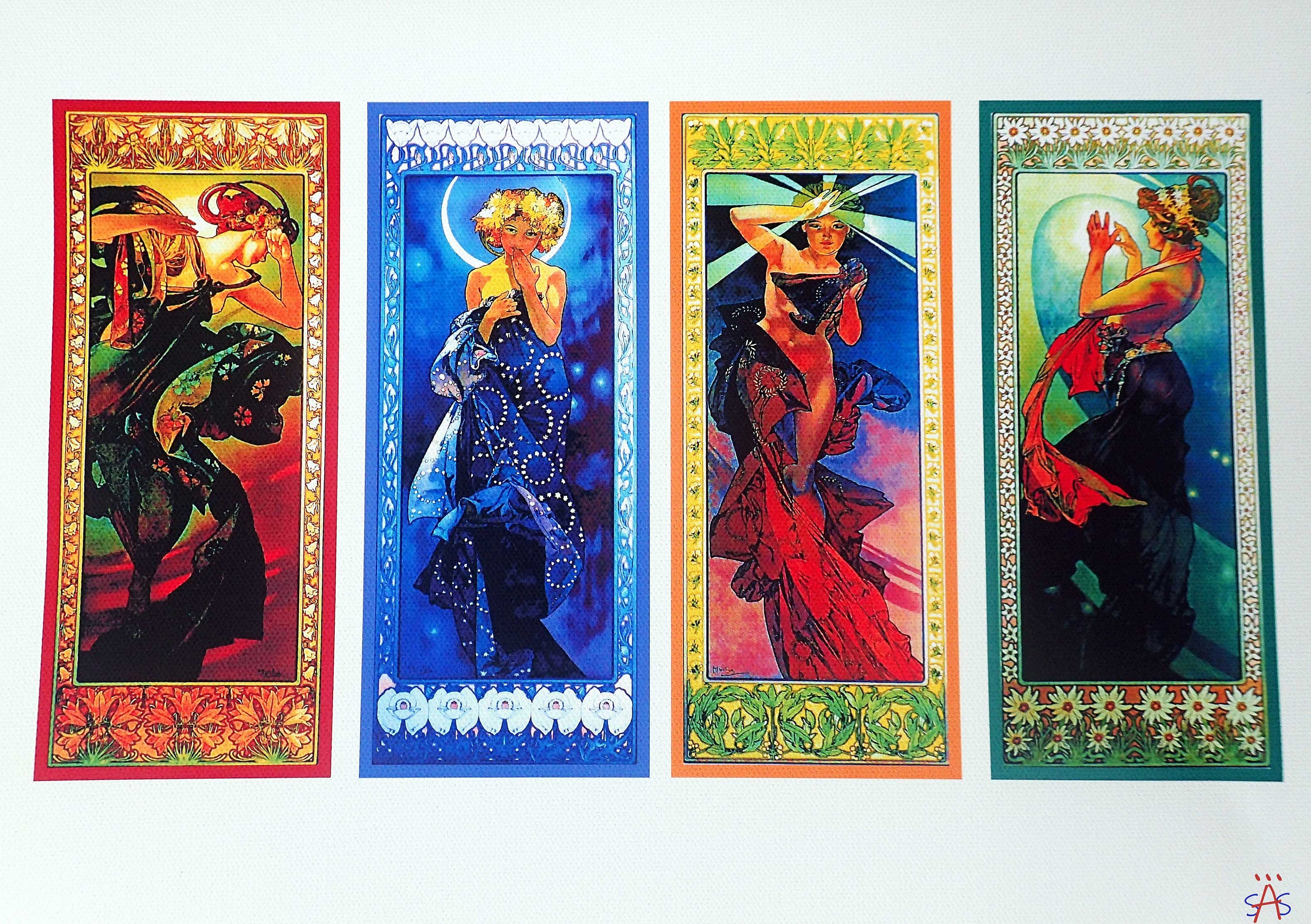 Alphonse Mucha The Moon and the Stars Evening Star | Etsy