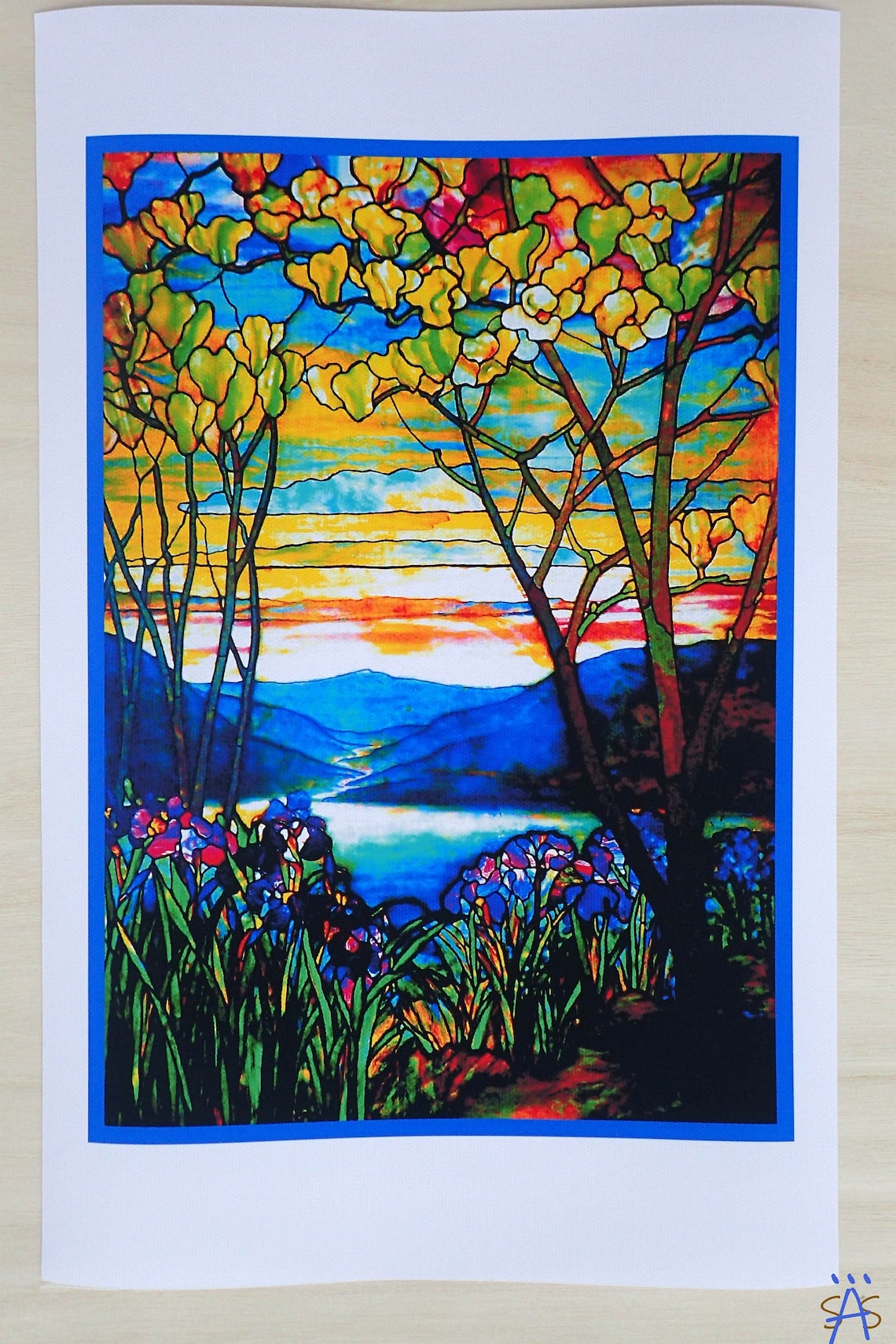Louis Comfort Tiffany - Magnolia Trees and Irises. Stained Glass and ...