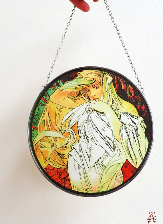 Alphonse Mucha the Months 1899 Marchstained Glass and | Etsy