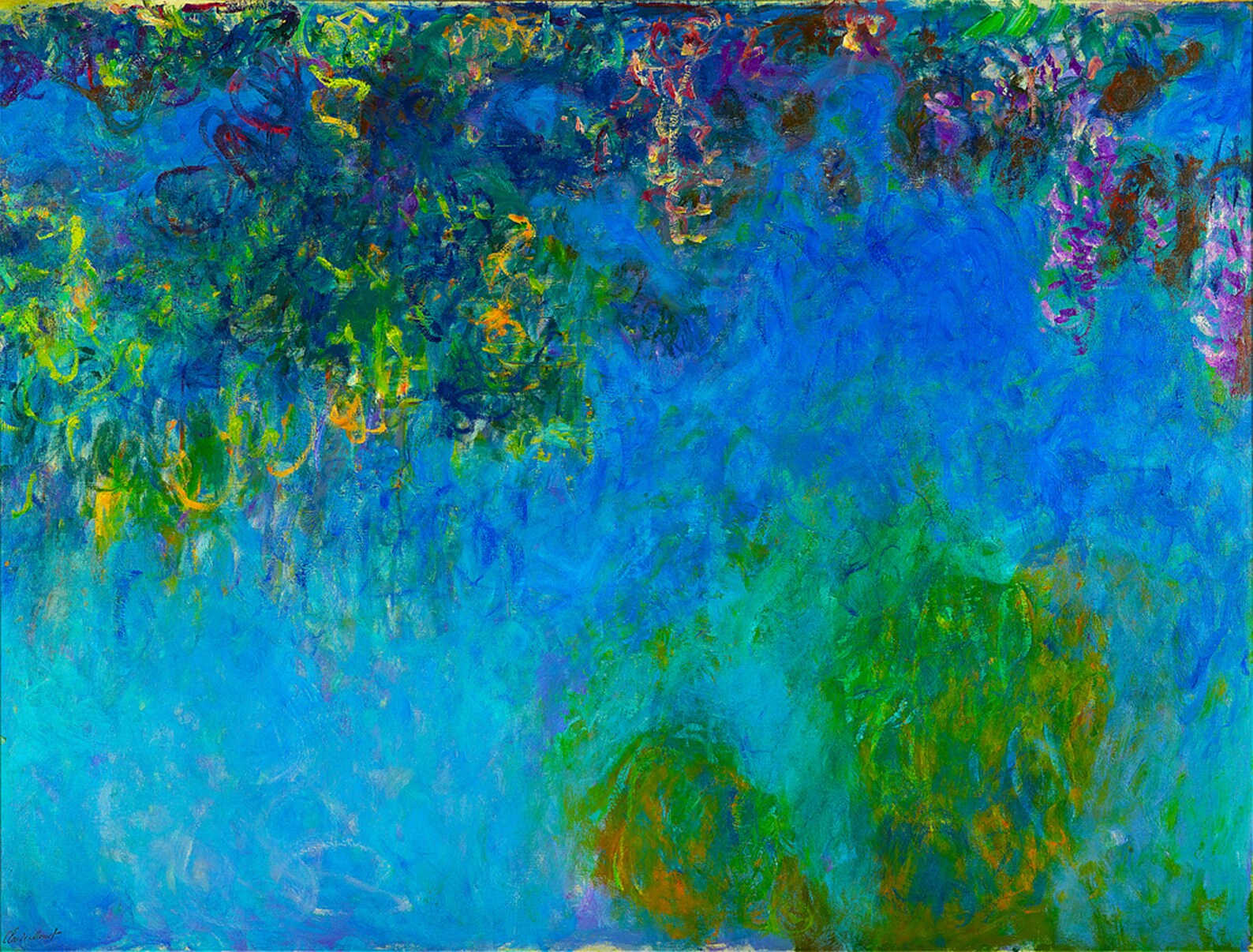 Claude Monet Wisteria 1925 Stained Glass and Printing on - Etsy