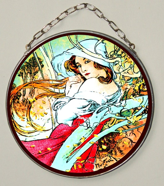 Alphonse Mucha the Months 1899NOVEMBER Stained Glass - Etsy
