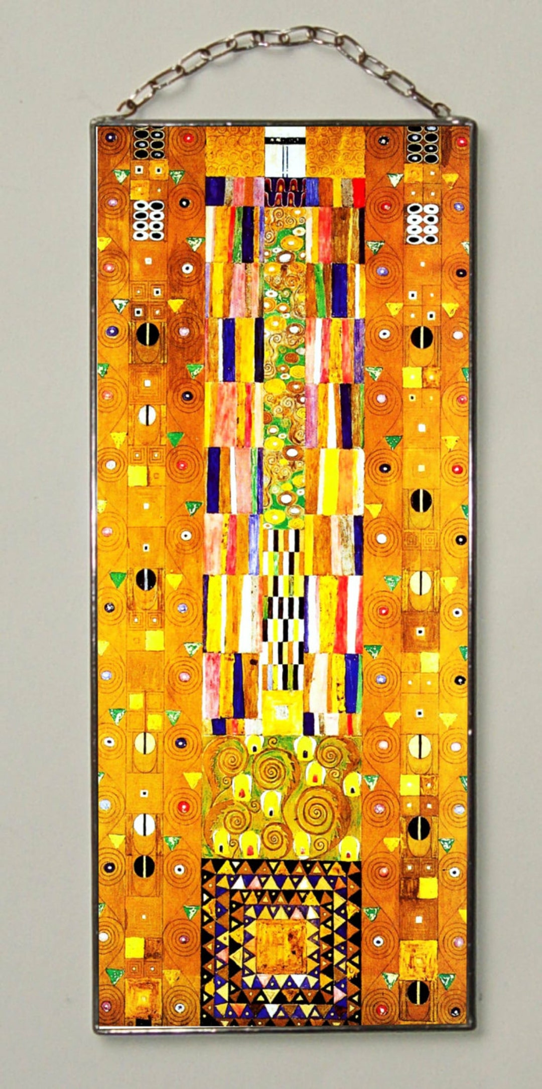 Gustav Klimt - Pattern for the Stoclet Frieze. Stained Glass Gustav Klimt - Pattern for the Stoclet Frieze. Stained Glass