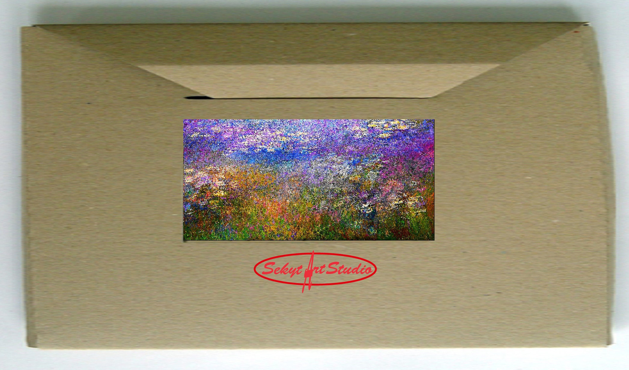 Claude Monet - Water Lilies III,THREE Parts.3x Stained Glass and 1x ...