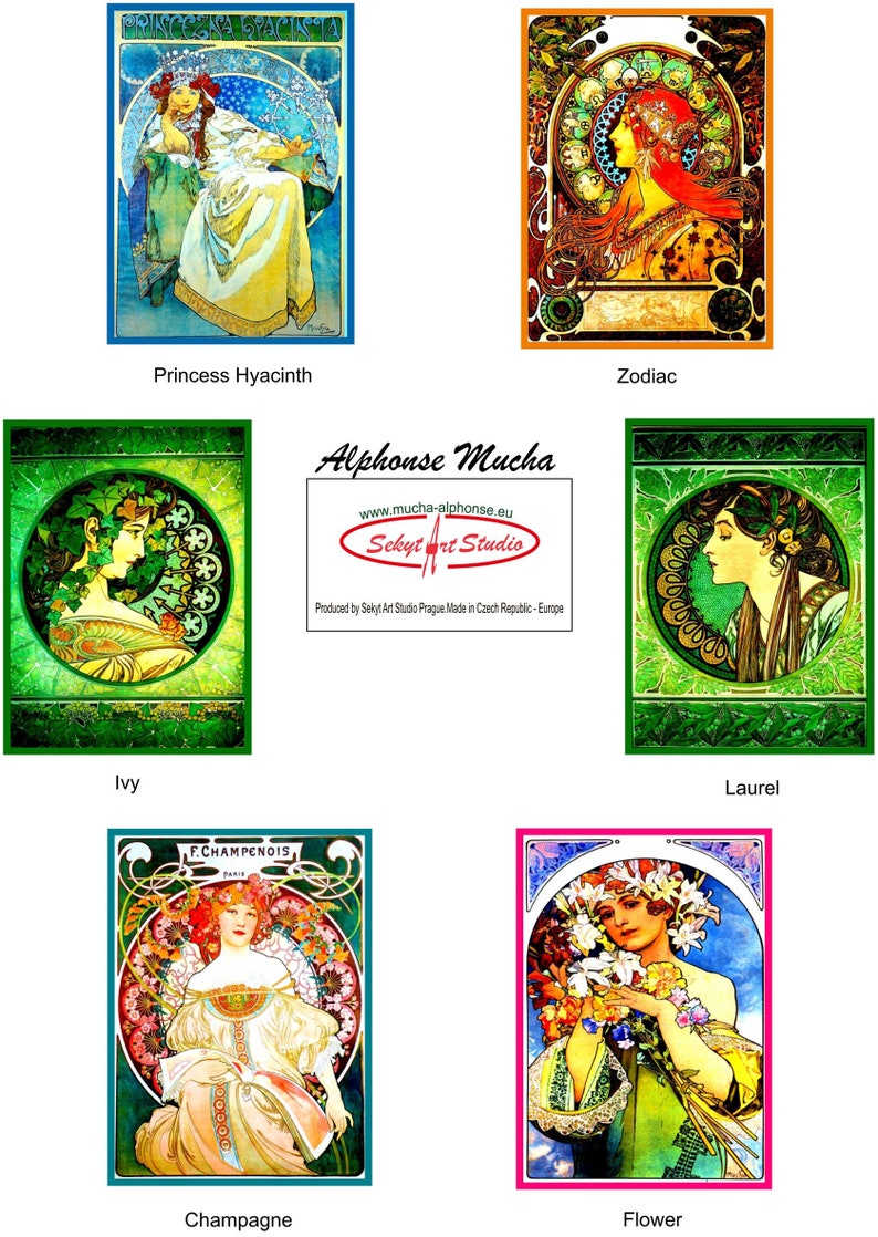 Alphonse Mucha the Seasons. Spring Summer Autumn Winter. | Etsy