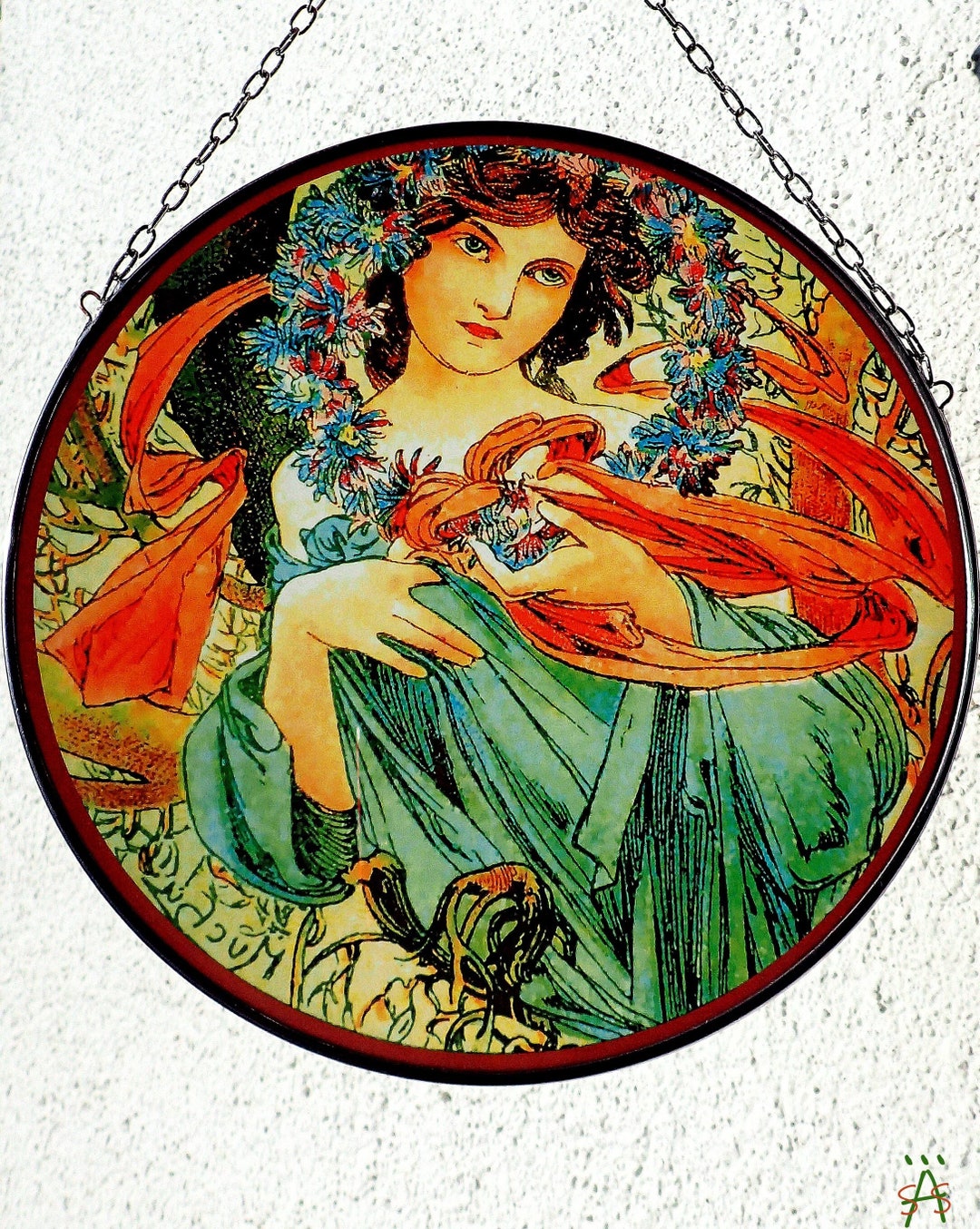 Alphonse Mucha - the Months (1899) - December. Stained Glass and Print ...