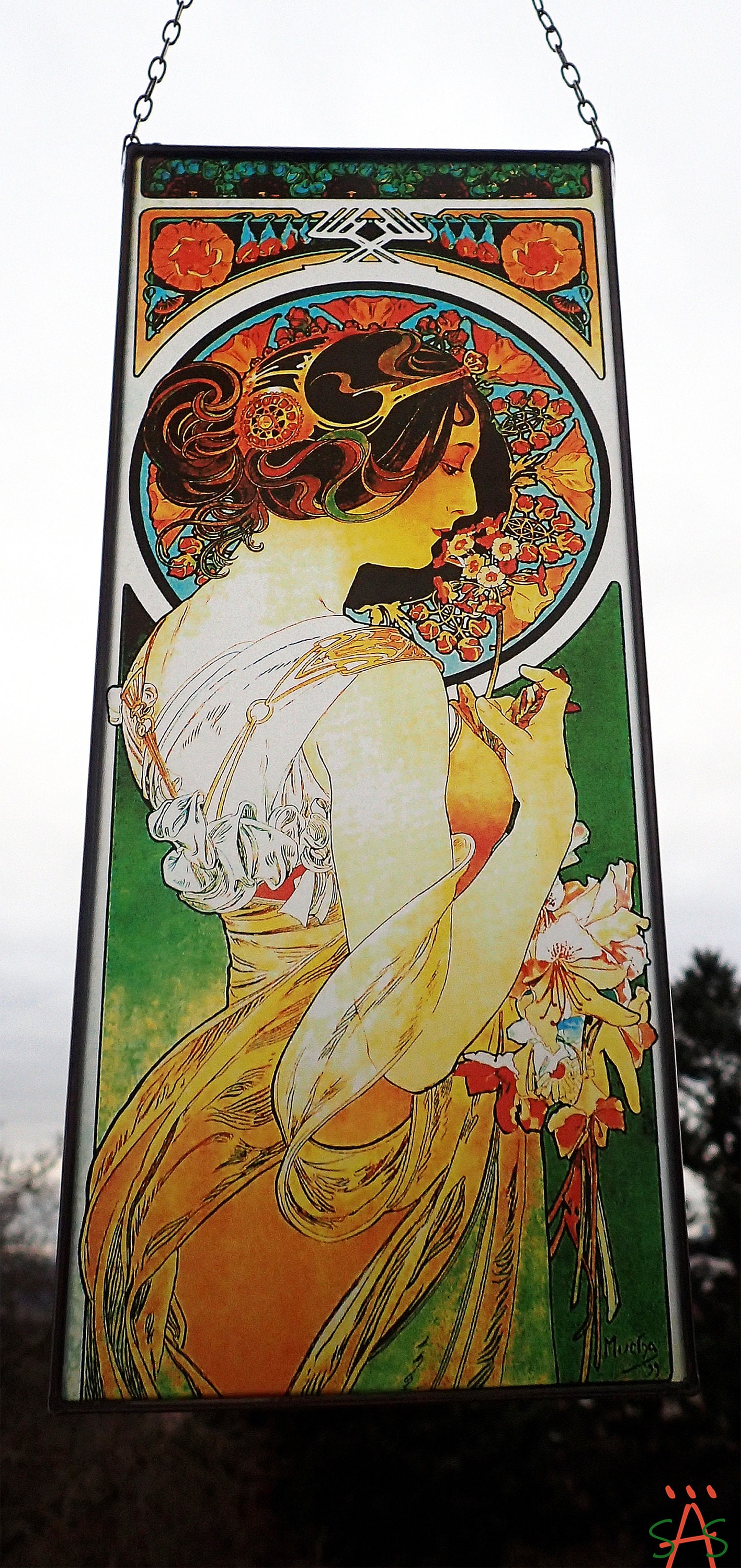 2x Alphonse Mucha Primrose and Feather Stained Glass and - Etsy Canada