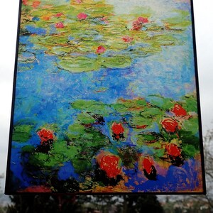 Claude Monet Water Lilies II. Stained Glass and Print on Canvas, canvas ...