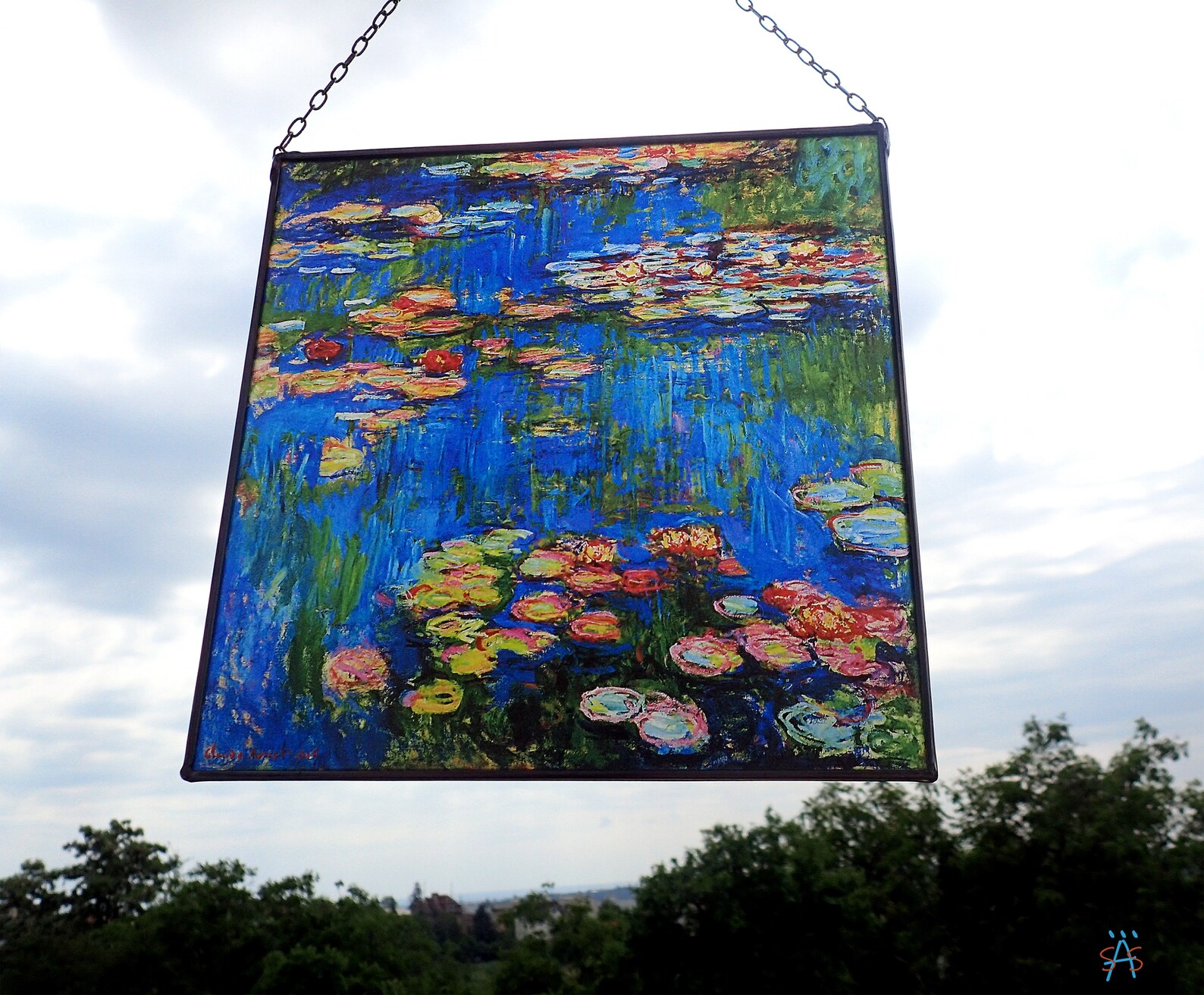 Claude Monet Water Lilies Stained Glass and Printing on - Etsy