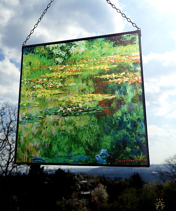 Claude Monet Waterlilies Pond Stained Glass - Etsy