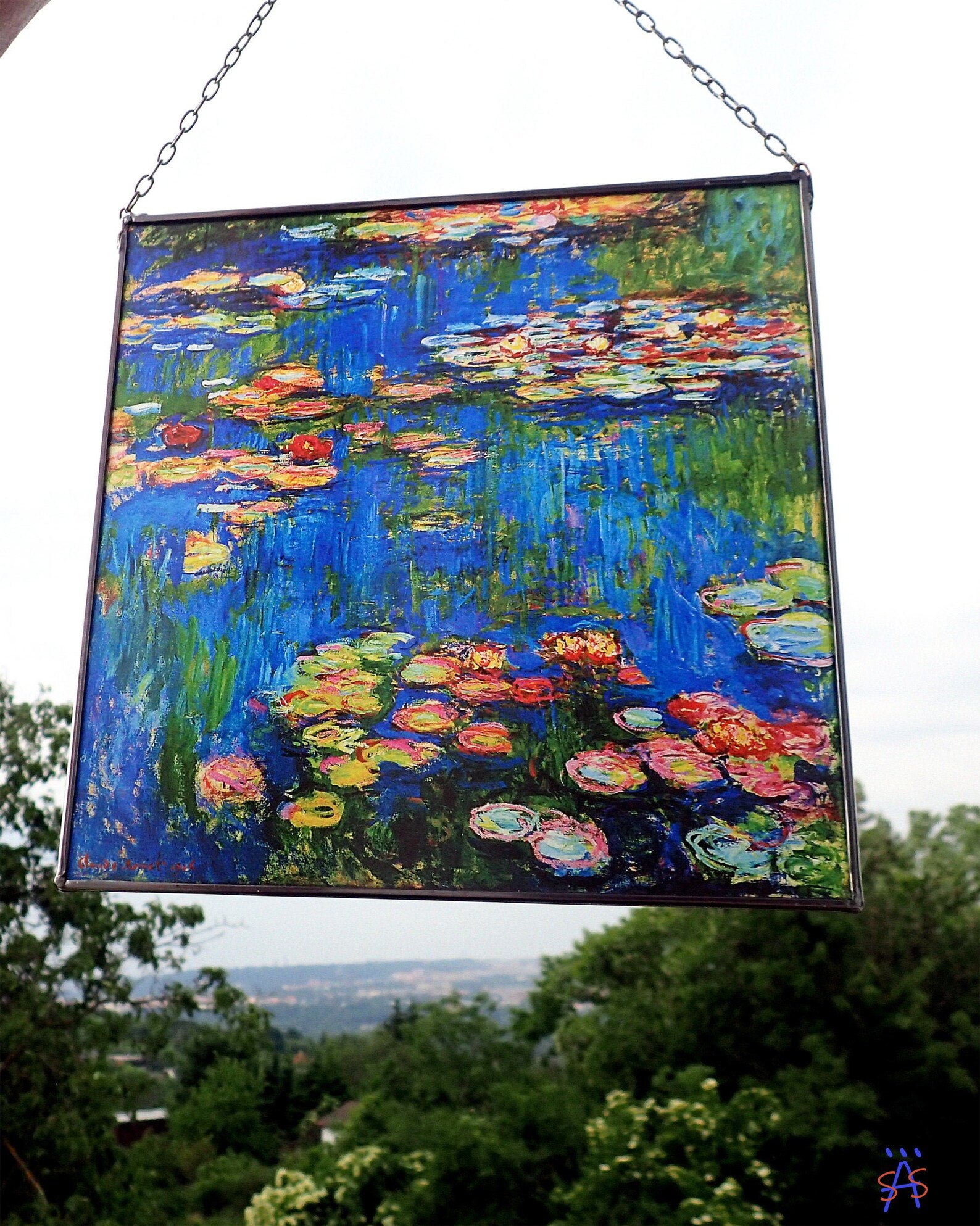 Claude Monet Water Lilies Stained Glass and Printing on - Etsy