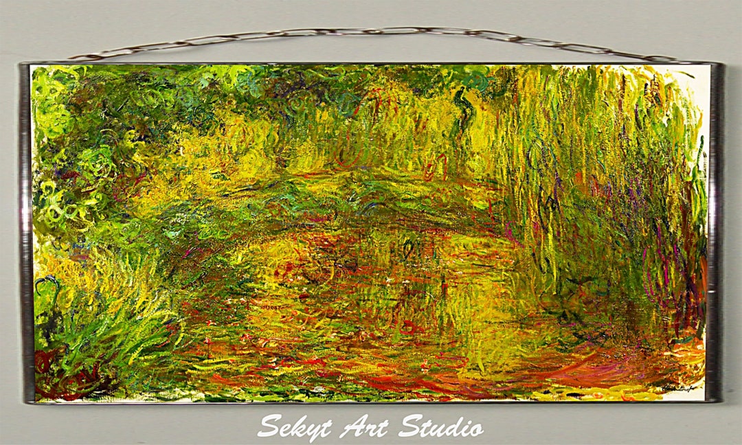 Claude Monet - the Japanese Bridge II., Stained Glass and Print on ...
