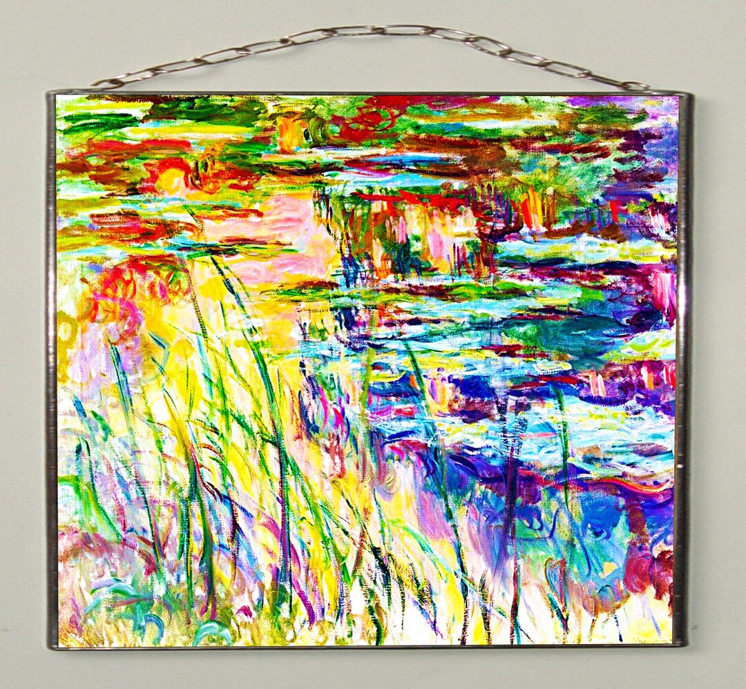 Claude Monet - Water Lilies Reflections on the Water, 1x Stained Glass ...