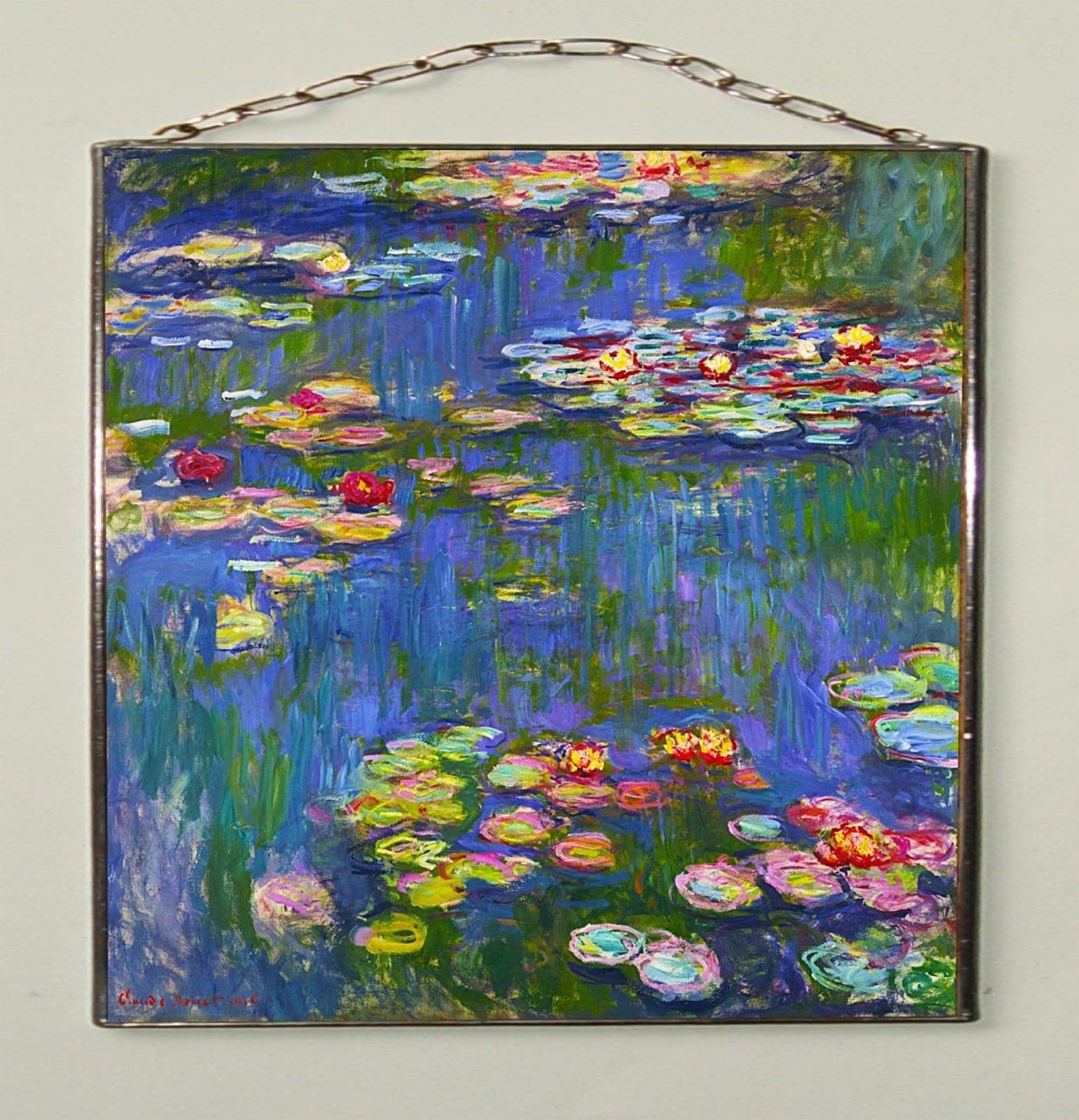 Claude Monet Water Lilies Stained Glass and Printing on - Etsy