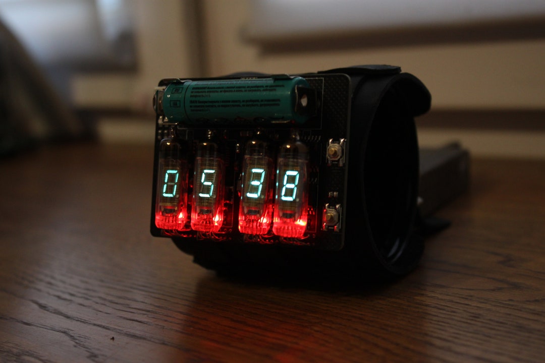 Vfd Wrist Watch Clock Steam Punk Portable Style Date Month Temperature ...