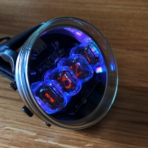 Nixie Tube Watch Wrist IN-17 Clock Ticker Style Compact Neon-lit ...