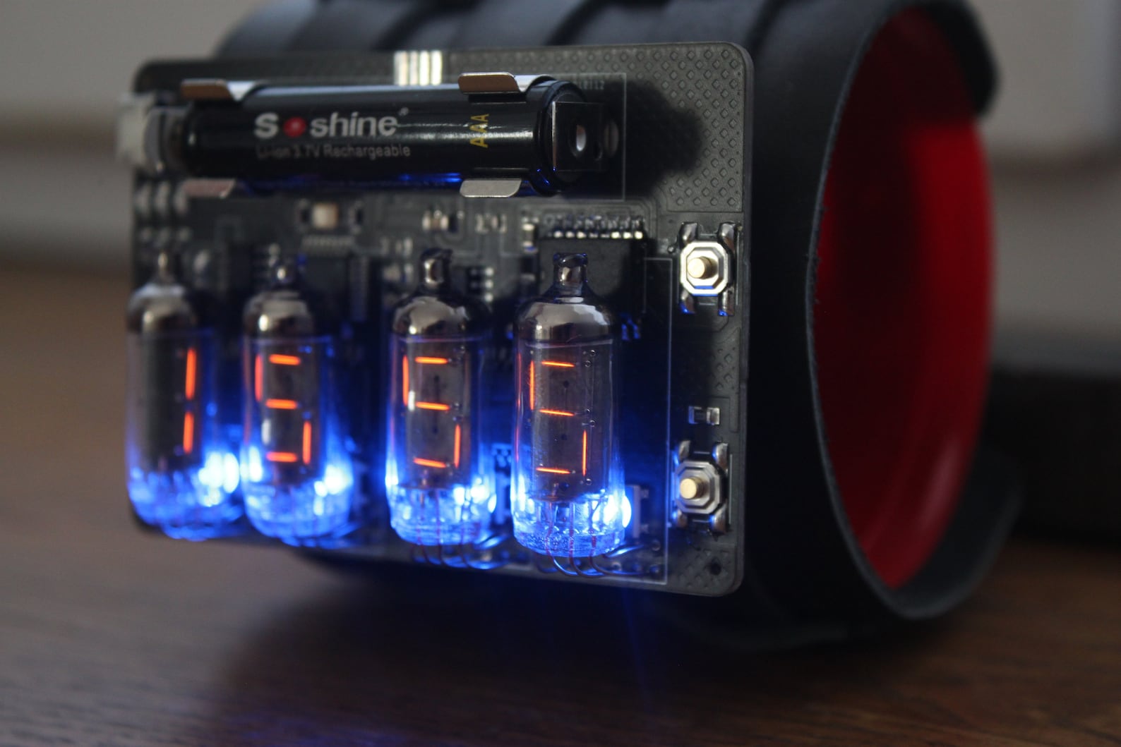 Nixie era vfd numitron smallest ussr tubes iv-16 wrist watch | Etsy