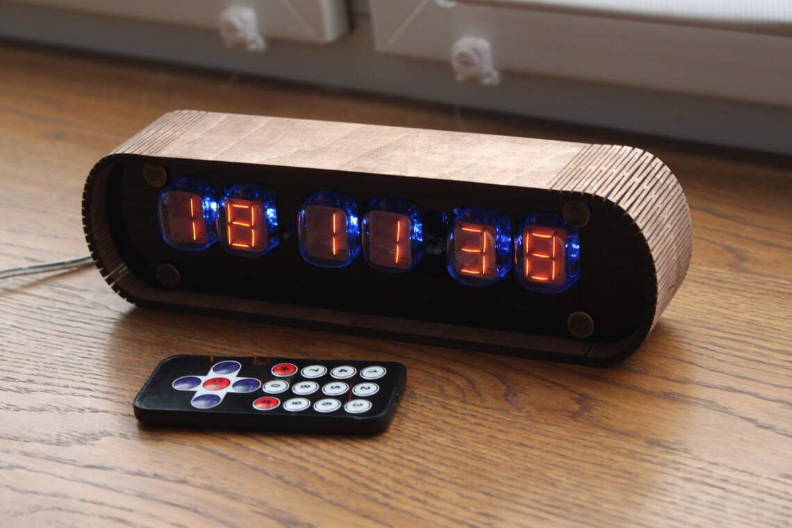 Assembled Numitron Clock Iv 19 Vfd Nixie Era Arduino Steampunk Etsy