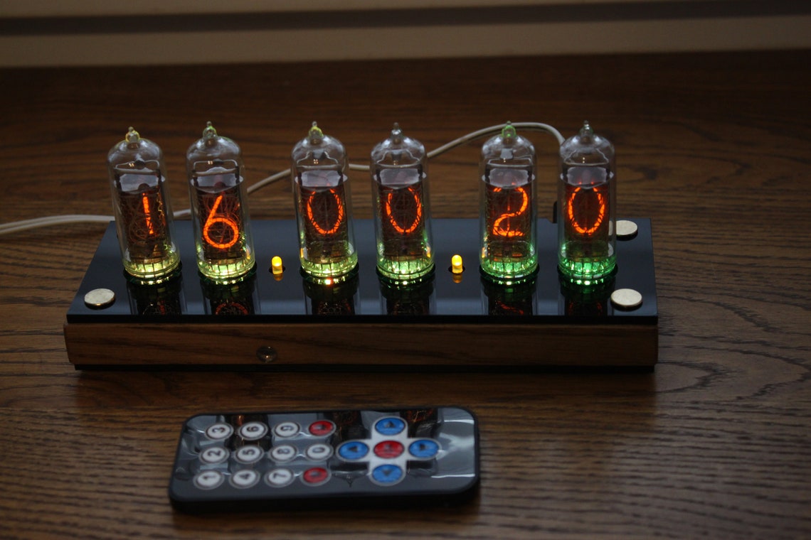 Nixie Tube Clock Include IN-14 Tubes and Wooden Case With - Etsy