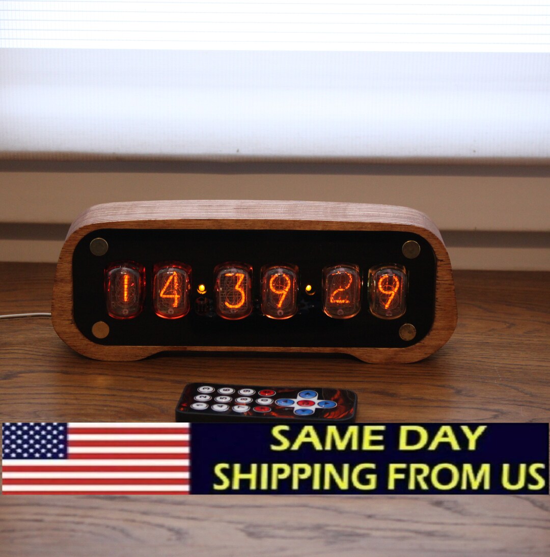 Nixie Tube Clock With IN-12 Tubes and Case, Fully Assembled, Remote ...