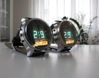 Nixie Tube Wrist Watch Wristwatch Clock Tubes IV-16 Futuristic Numitron ...