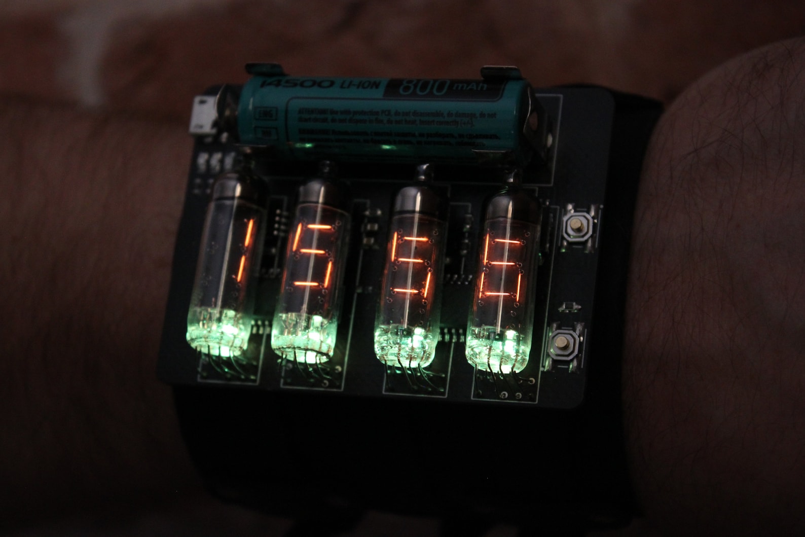 Nixie Era Vfd Numitron Iv-9 Wrist Watch Clock Steam Punk | Etsy