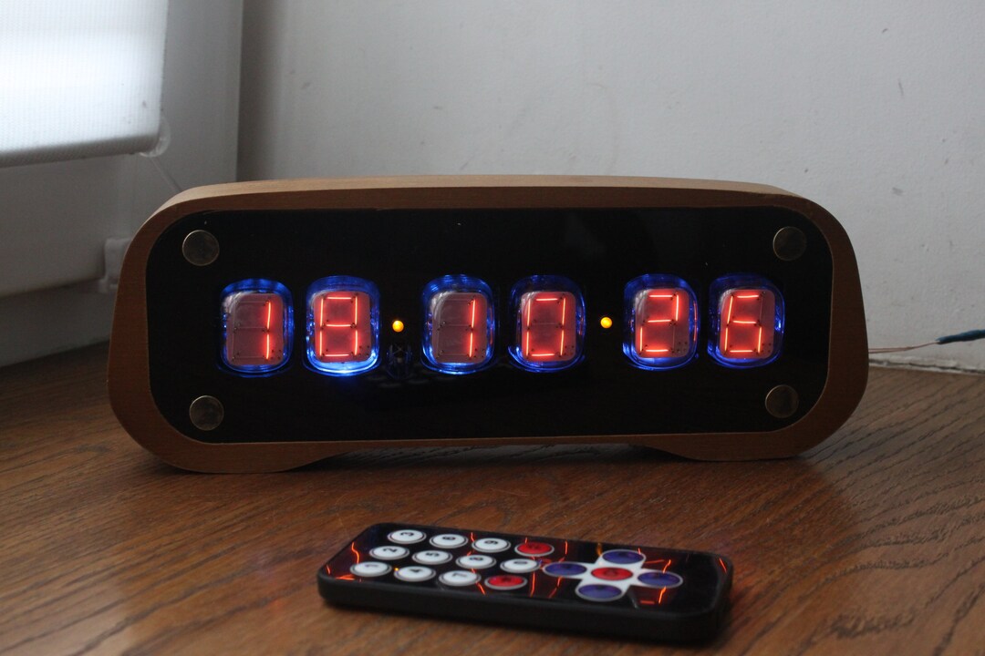 Assembled Numitron Clock Iv 19 Vfd Nixie Era Arduino Steampunk Retro Cyberpunk Watch Art 