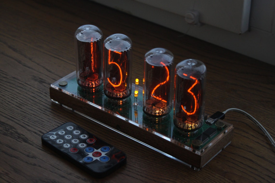 Nixie tube clock include IN-18 tubes with enclosure old | Etsy