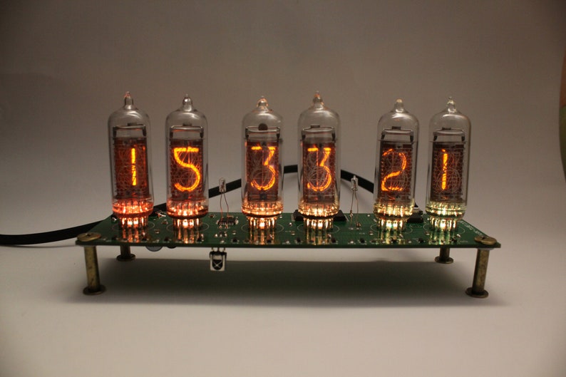 Nixie tube clock include IN-14 tubes and case old school | Etsy